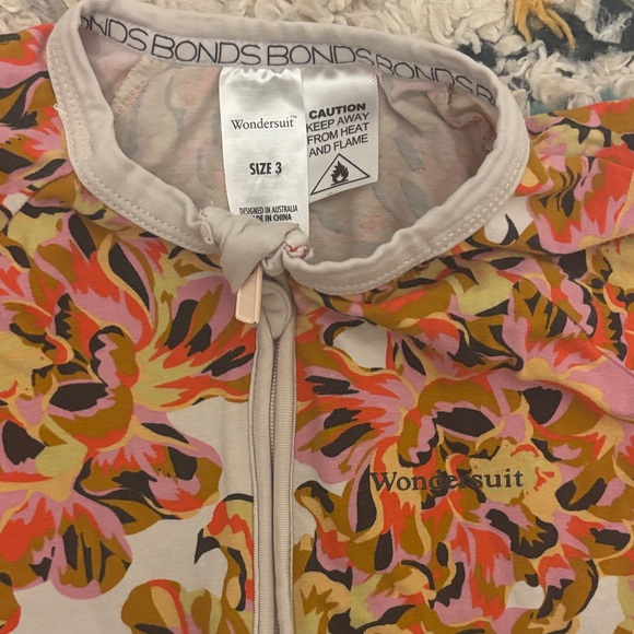 Bonds | Pajamas | Bonds Wondersuit With Pink And Orange Floral Design ...